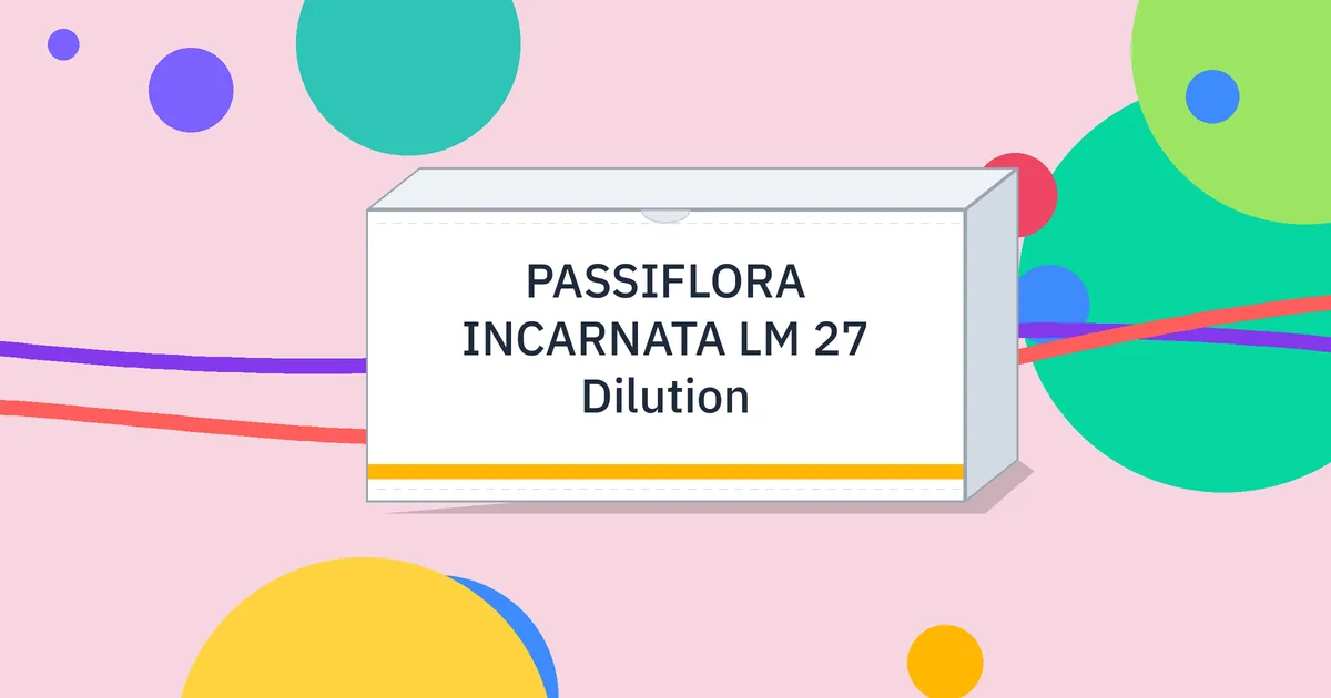 Symbolbild: Packung mit der Aufschrift PASSIFLORA INCARNATA LM 27 Dilution (PZN 12976953) – Verfügbarkeit und Bezug in Apotheken in Frankfurt am Main