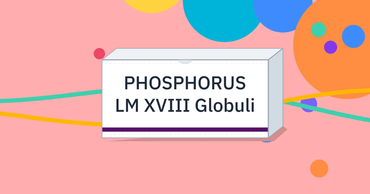 Symbolbild: Packung mit der Aufschrift PHOSPHORUS LM XVIII Globuli (PZN 02822580) – Verfügbarkeit und Bezug in Apotheken in Frankfurt am Main