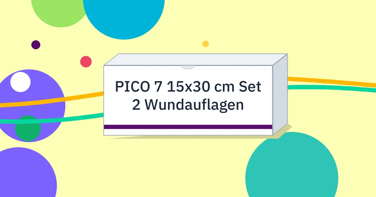 Symbolbild: Packung mit der Aufschrift PICO 7 15x30 cm Set 2 Wundauflagen (PZN 13355070) – Verfügbarkeit und Bezug in Apotheken in Frankfurt am Main