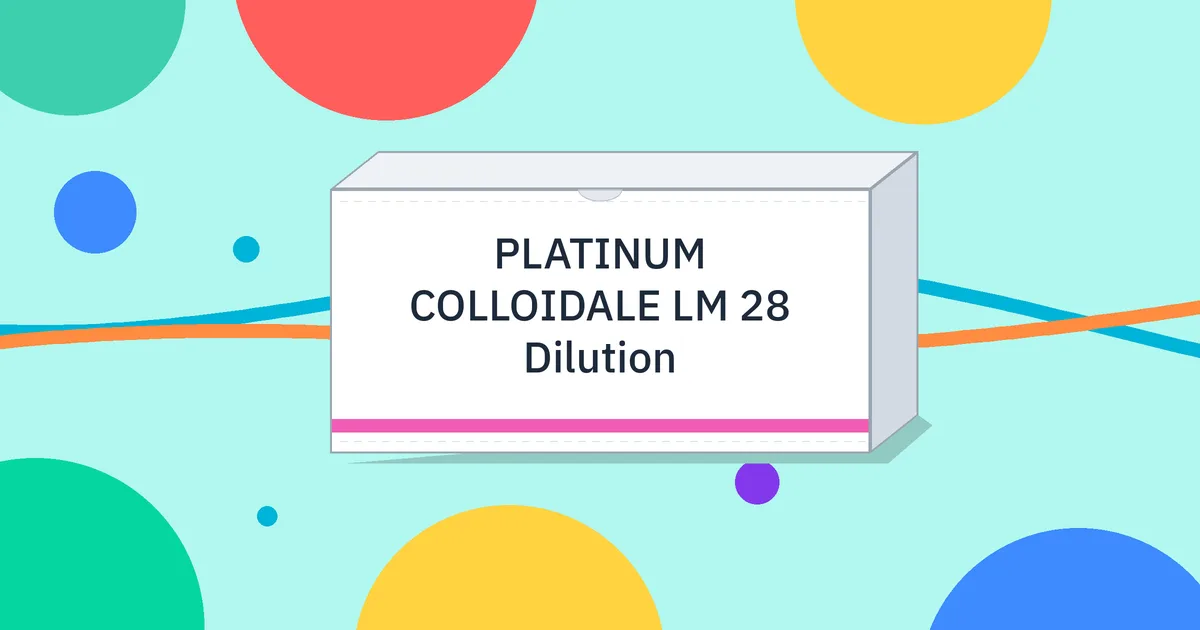 Symbolbild: Packung mit der Aufschrift PLATINUM COLLOIDALE LM 28 Dilution (PZN 13038122) – Verfügbarkeit und Bezug in Apotheken in Frankfurt am Main