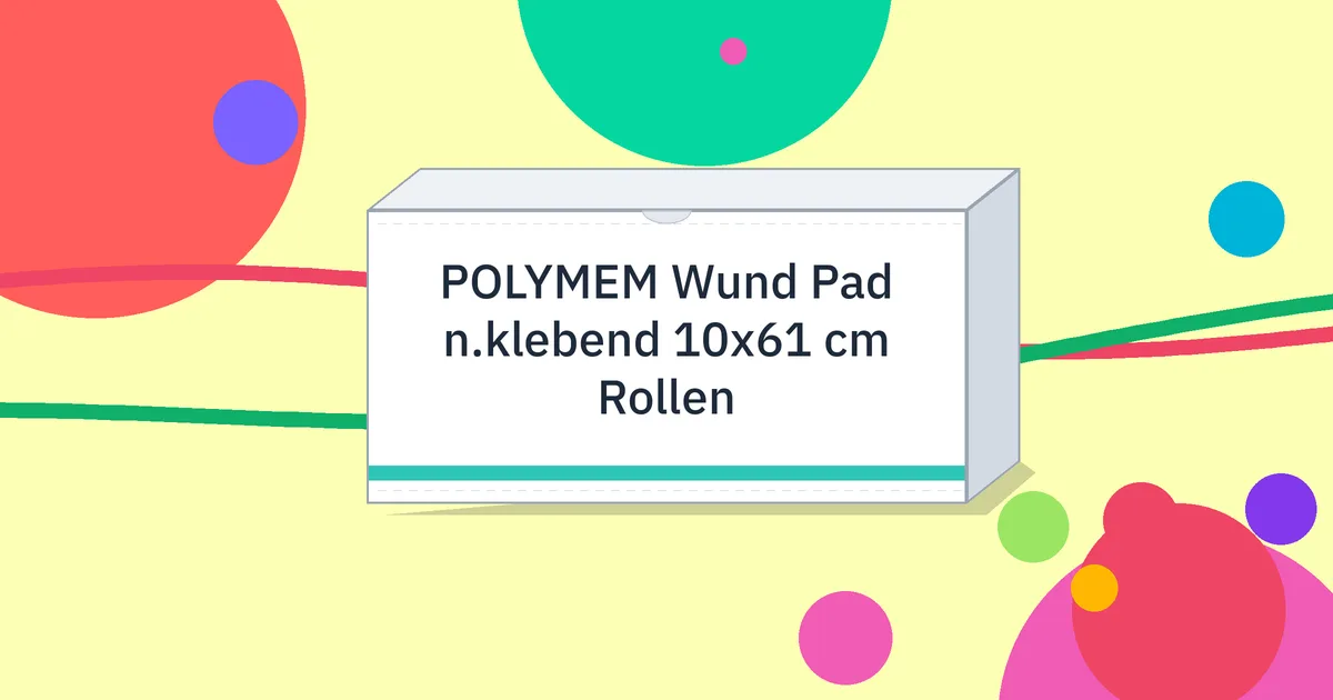 Symbolbild: Packung mit der Aufschrift POLYMEM Wund Pad n.klebend 10x61 cm Rollen (PZN 19621905) – Verfügbarkeit und Bezug in Apotheken in Frankfurt am Main