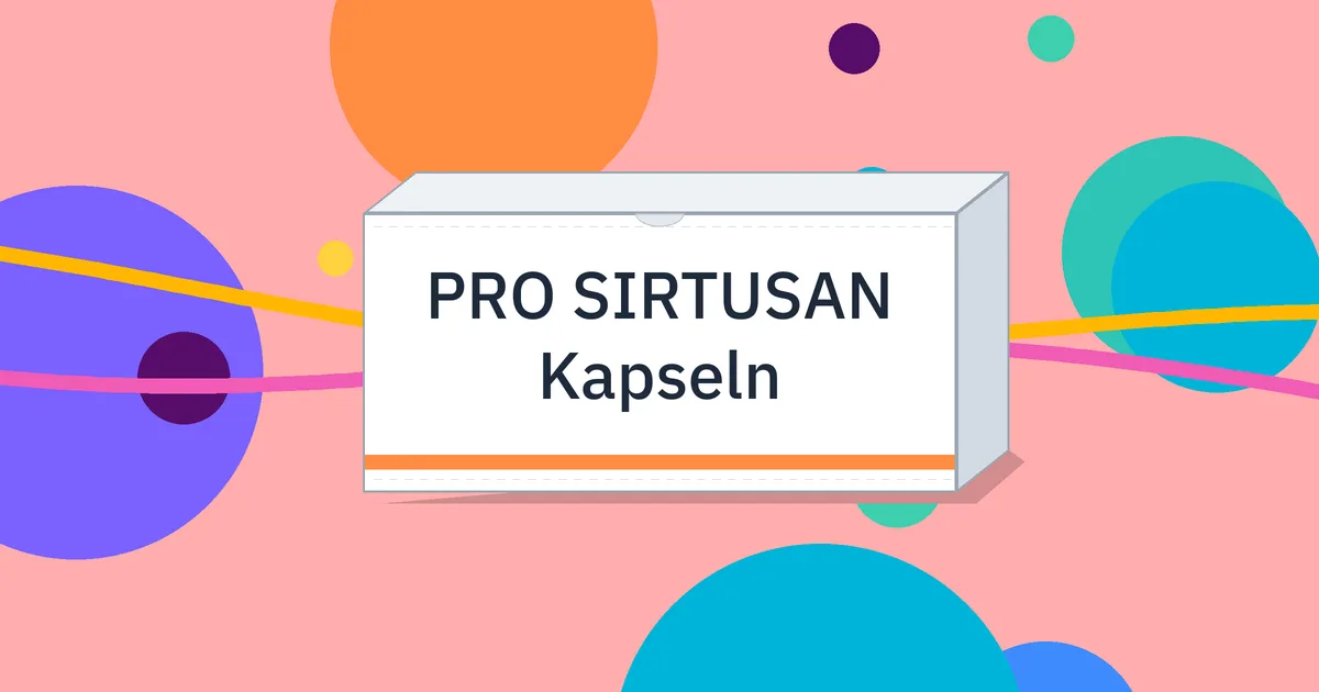 Symbolbild: Packung mit der Aufschrift PRO SIRTUSAN Kapseln (PZN 16047707) – Verfügbarkeit und Bezug in Apotheken in Frankfurt am Main