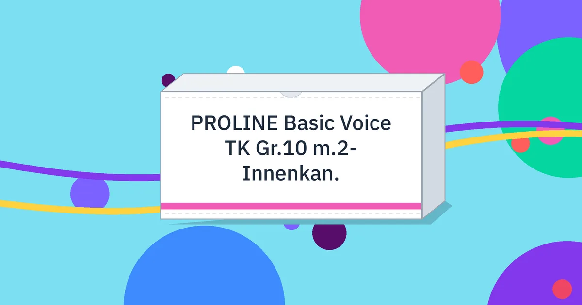 Symbolbild: Packung mit der Aufschrift PROLINE Basic Voice TK Gr.10 m.2-Innenkan. (PZN 16148242) – Verfügbarkeit und Bezug in Apotheken in Frankfurt am Main