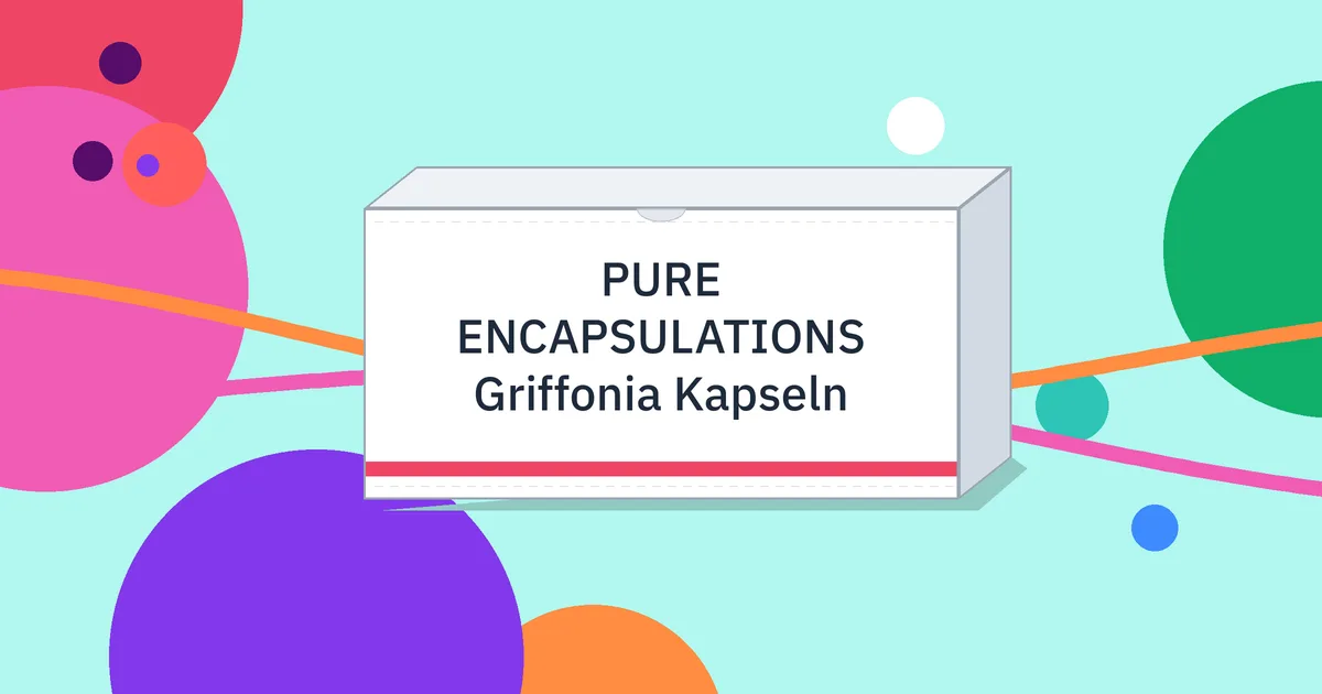 Symbolbild: Packung mit der Aufschrift PURE ENCAPSULATIONS Griffonia Kapseln (PZN 18411821) – Verfügbarkeit und Bezug in Apotheken in Frankfurt am Main