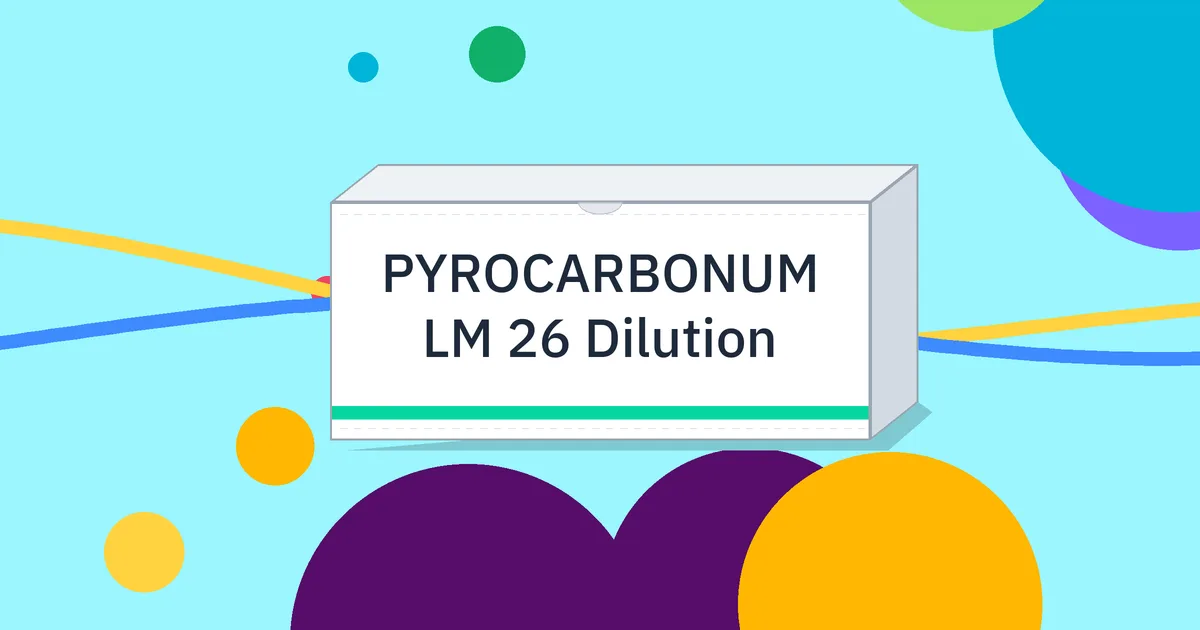Symbolbild: Packung mit der Aufschrift PYROCARBONUM LM 26 Dilution (PZN 13672882) – Verfügbarkeit und Bezug in Apotheken in Frankfurt am Main