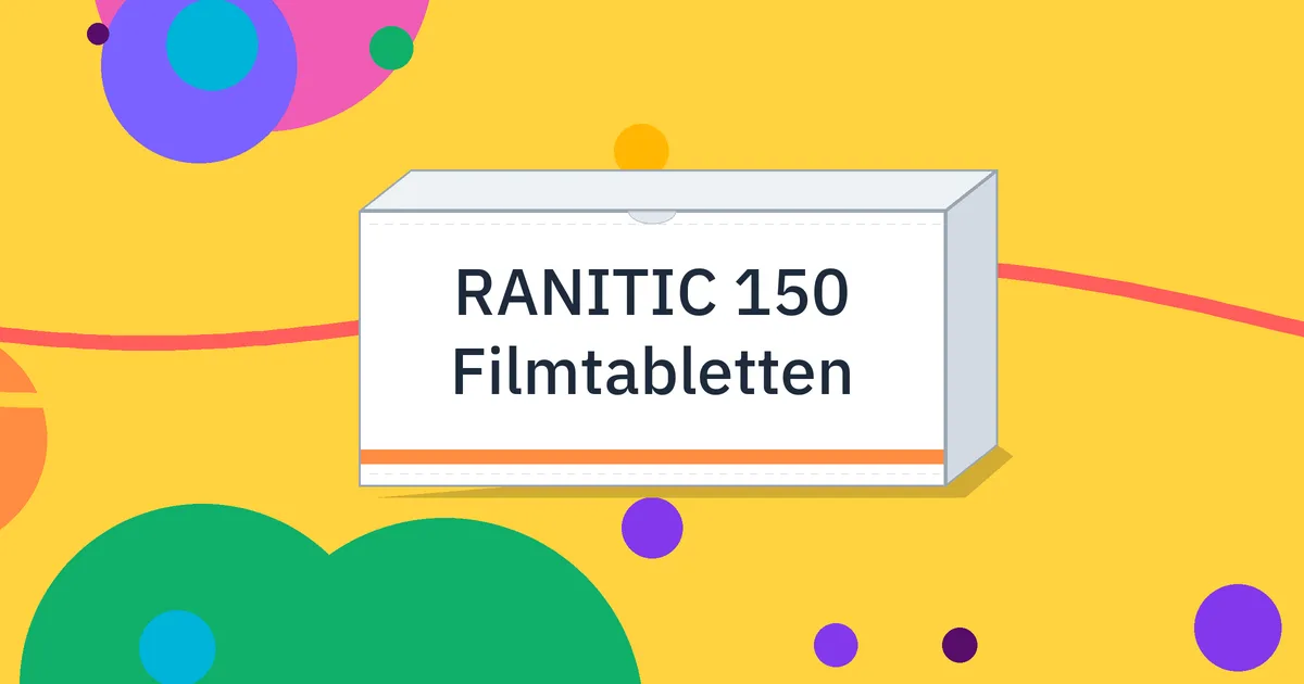 Symbolbild: Packung mit der Aufschrift RANITIC 150 Filmtabletten (PZN 07277495) – Verfügbarkeit und Bezug in Apotheken in Frankfurt am Main