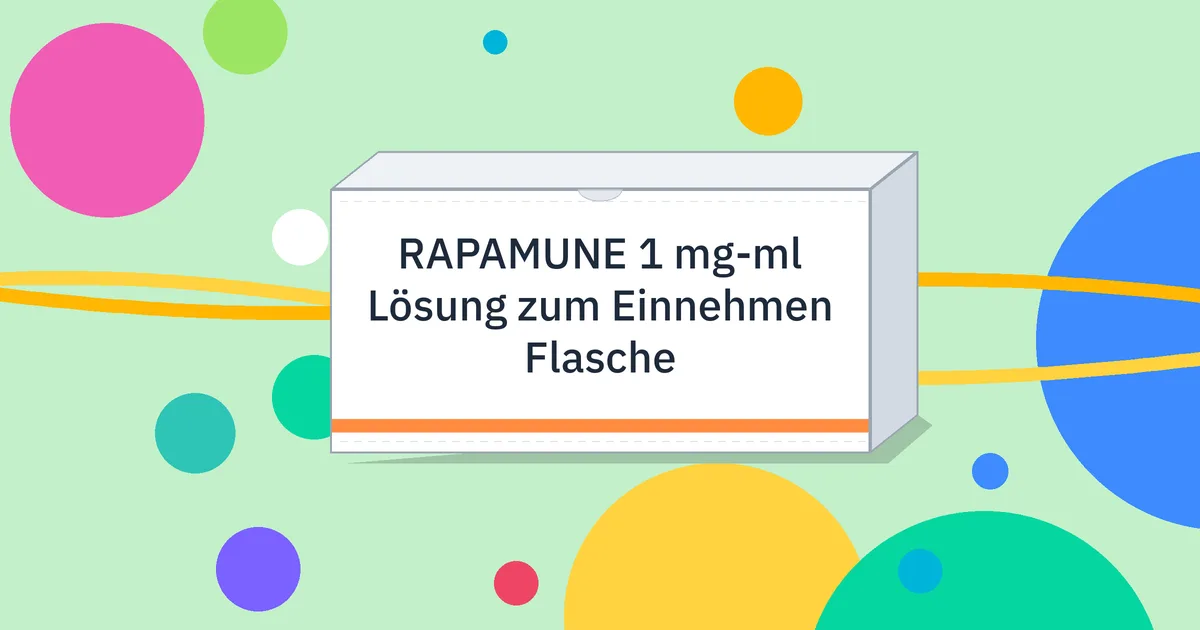 Symbolbild: Packung mit der Aufschrift RAPAMUNE 1 mg-ml Lösung zum Einnehmen Flasche (PZN 09759933) – Verfügbarkeit und Bezug in Apotheken in Frankfurt am Main
