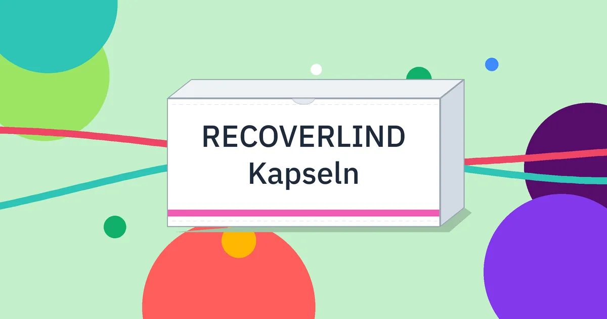 Symbolbild: Packung mit der Aufschrift RECOVERLIND Kapseln (PZN 16923965) – Verfügbarkeit und Bezug in Apotheken in Frankfurt am Main