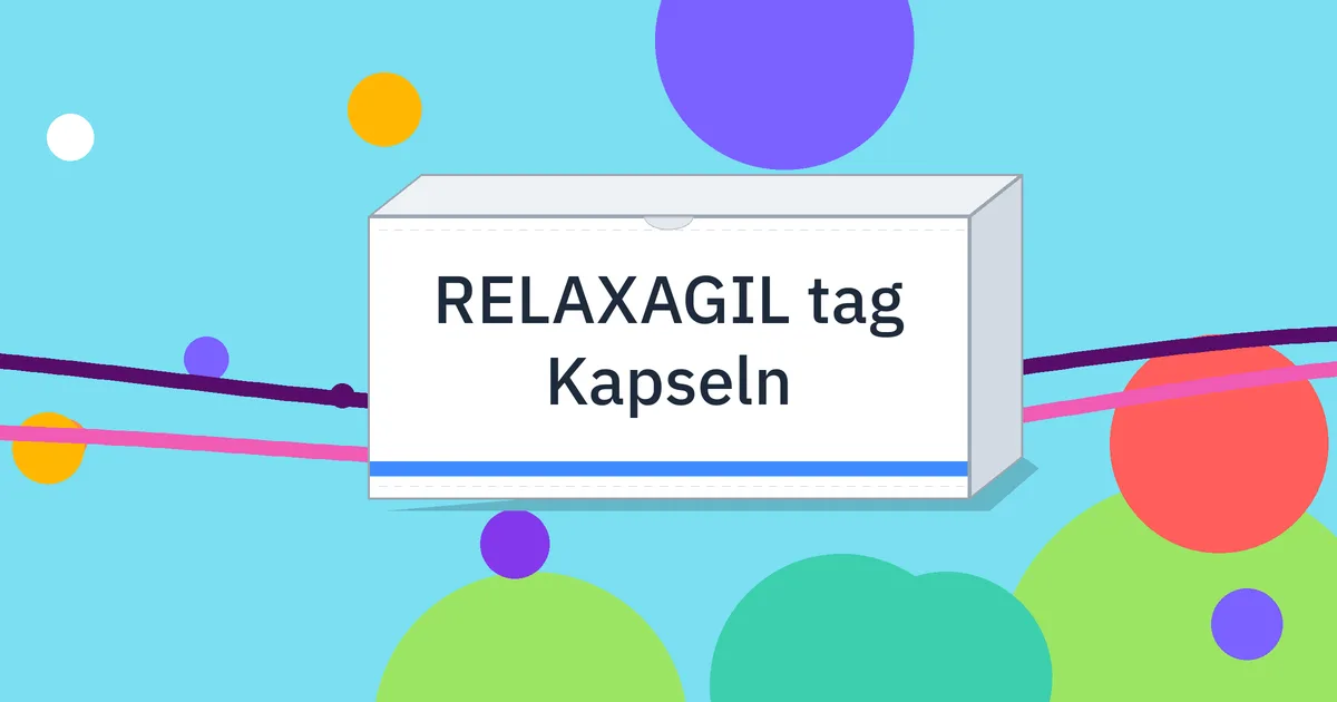 Symbolbild: Packung mit der Aufschrift RELAXAGIL tag Kapseln (PZN 09688274) – Verfügbarkeit und Bezug in Apotheken in Frankfurt am Main