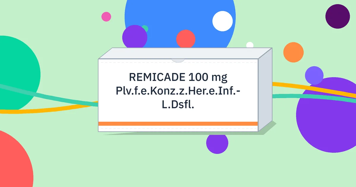 Symbolbild: Packung mit der Aufschrift REMICADE 100 mg Plv.f.e.Konz.z.Her.e.Inf.-L.Dsfl. (PZN 15390099) – Verfügbarkeit und Bezug in Apotheken in Frankfurt am Main