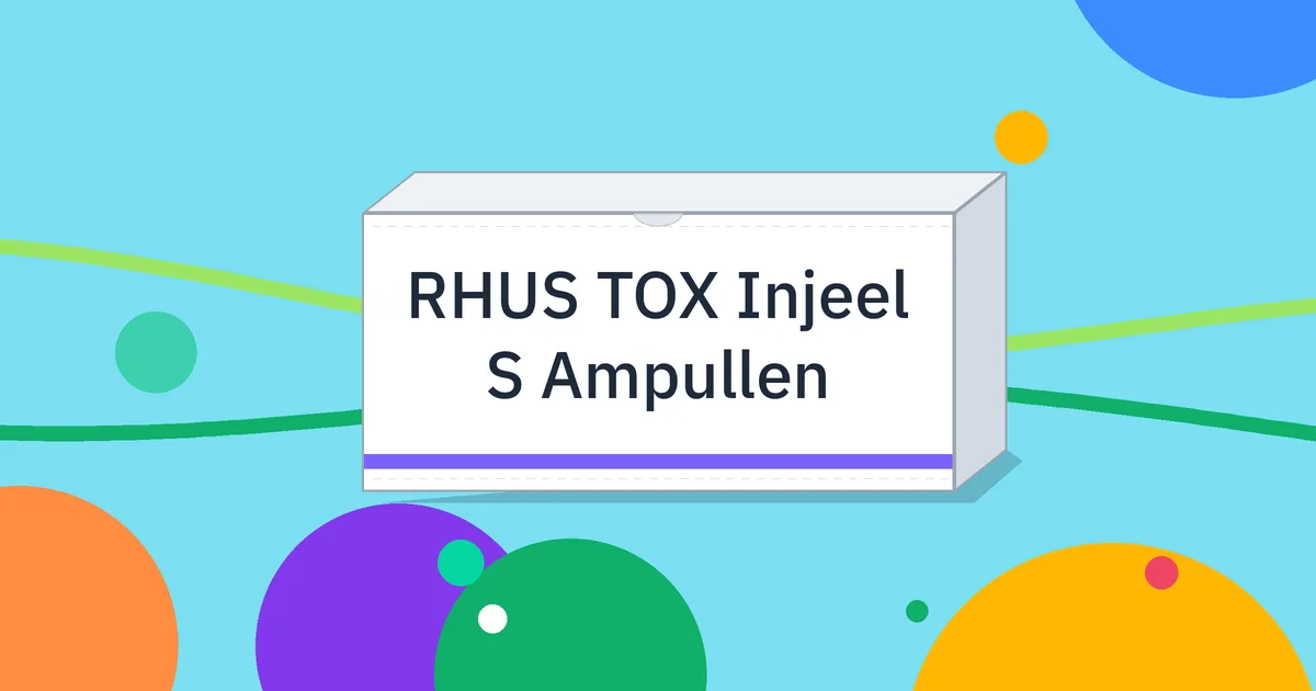 Symbolbild: Packung mit der Aufschrift RHUS TOX Injeel S Ampullen (PZN 04563444) – Verfügbarkeit und Bezug in Apotheken in Frankfurt am Main
