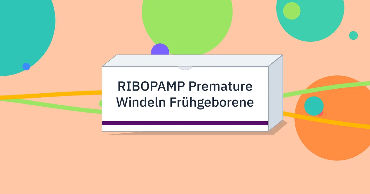 Symbolbild: Packung mit der Aufschrift RIBOPAMP Premature Windeln Frühgeborene (PZN 04923670) – Verfügbarkeit und Bezug in Apotheken in Frankfurt am Main