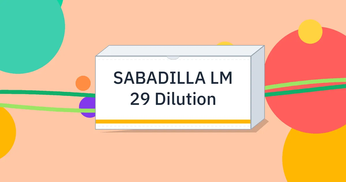 Symbolbild: Packung mit der Aufschrift SABADILLA LM 29 Dilution (PZN 13174747) – Verfügbarkeit und Bezug in Apotheken in Frankfurt am Main