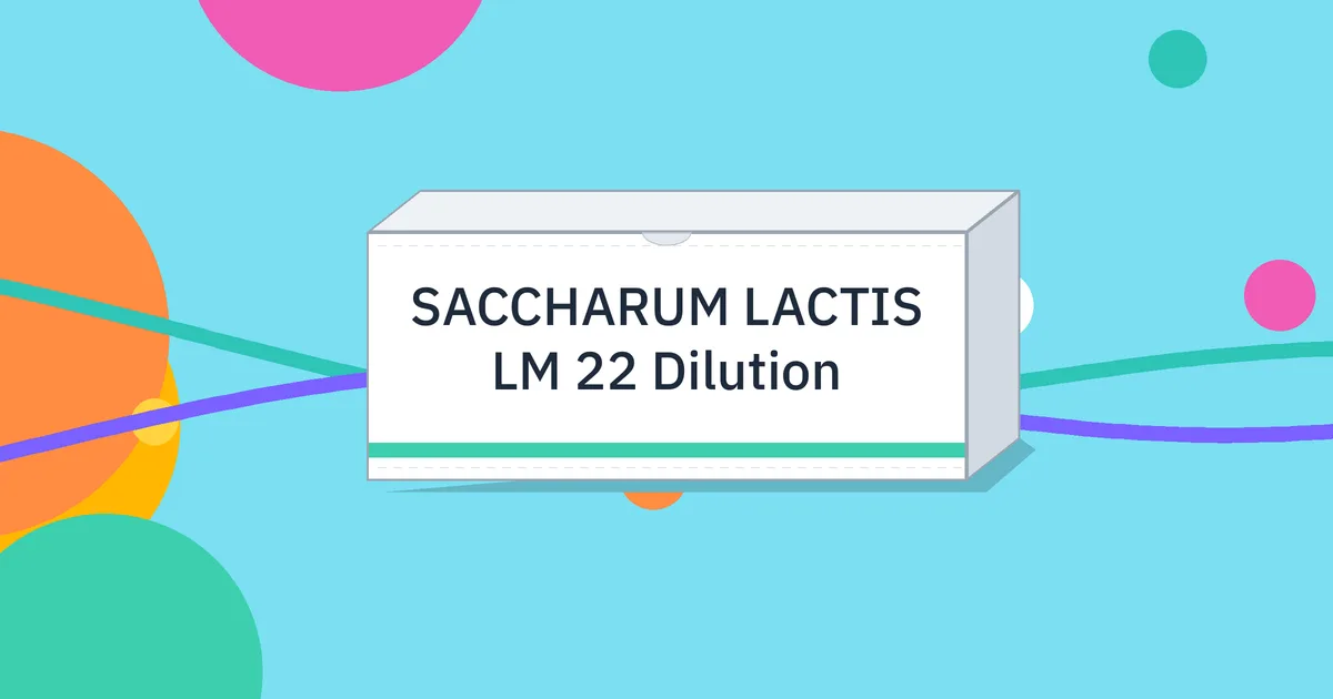 Symbolbild: Packung mit der Aufschrift SACCHARUM LACTIS LM 22 Dilution (PZN 13176835) – Verfügbarkeit und Bezug in Apotheken in Frankfurt am Main