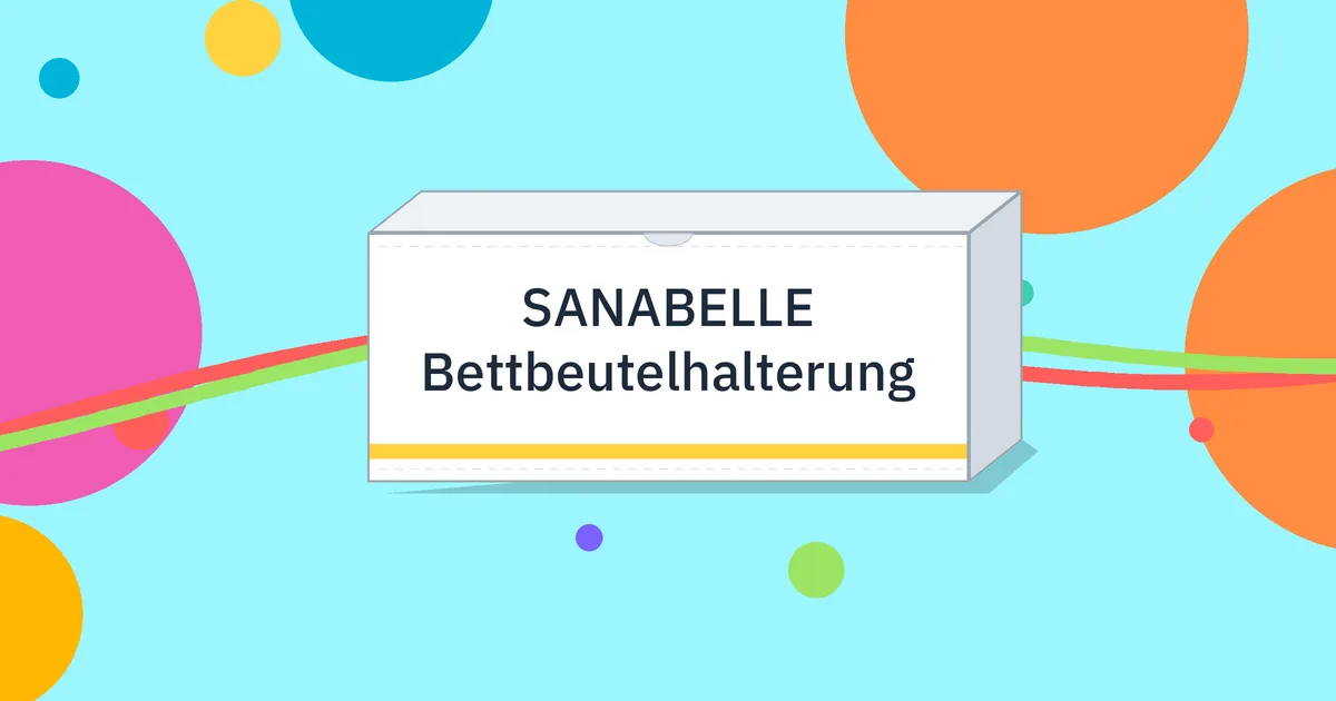 Symbolbild: Packung mit der Aufschrift SANABELLE Bettbeutelhalterung (PZN 01139177) – Verfügbarkeit und Bezug in Apotheken in Frankfurt am Main