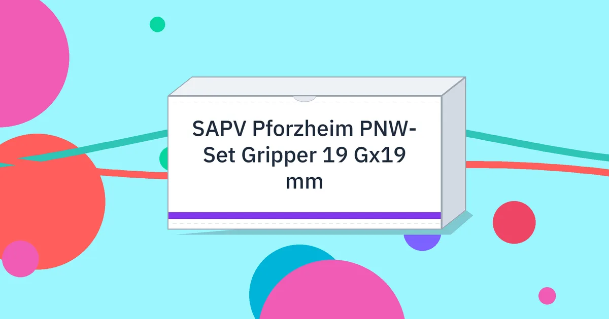 Symbolbild: Packung mit der Aufschrift SAPV Pforzheim PNW-Set Gripper 19 Gx19 mm (PZN 11167329) – Verfügbarkeit und Bezug in Apotheken in Frankfurt am Main