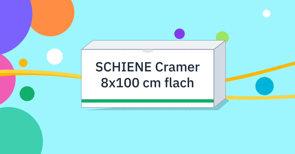 Symbolbild: Packung mit der Aufschrift SCHIENE Cramer 8x100 cm flach (PZN 01968407) – Verfügbarkeit und Bezug in Apotheken in Frankfurt am Main