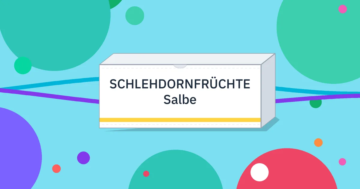 Symbolbild: Packung mit der Aufschrift SCHLEHDORNFRÜCHTE Salbe (PZN 17555854) – Verfügbarkeit und Bezug in Apotheken in Frankfurt am Main