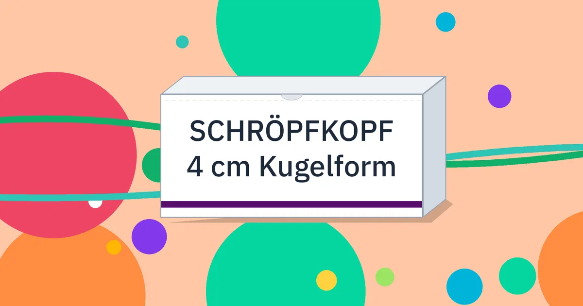 Symbolbild: Packung mit der Aufschrift SCHRÖPFKOPF 4 cm Kugelform (PZN 03137165) – Verfügbarkeit und Bezug in Apotheken in Frankfurt am Main