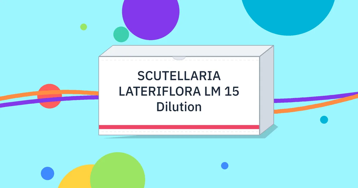 Symbolbild: Packung mit der Aufschrift SCUTELLARIA LATERIFLORA LM 15 Dilution (PZN 13184941) – Verfügbarkeit und Bezug in Apotheken in Frankfurt am Main