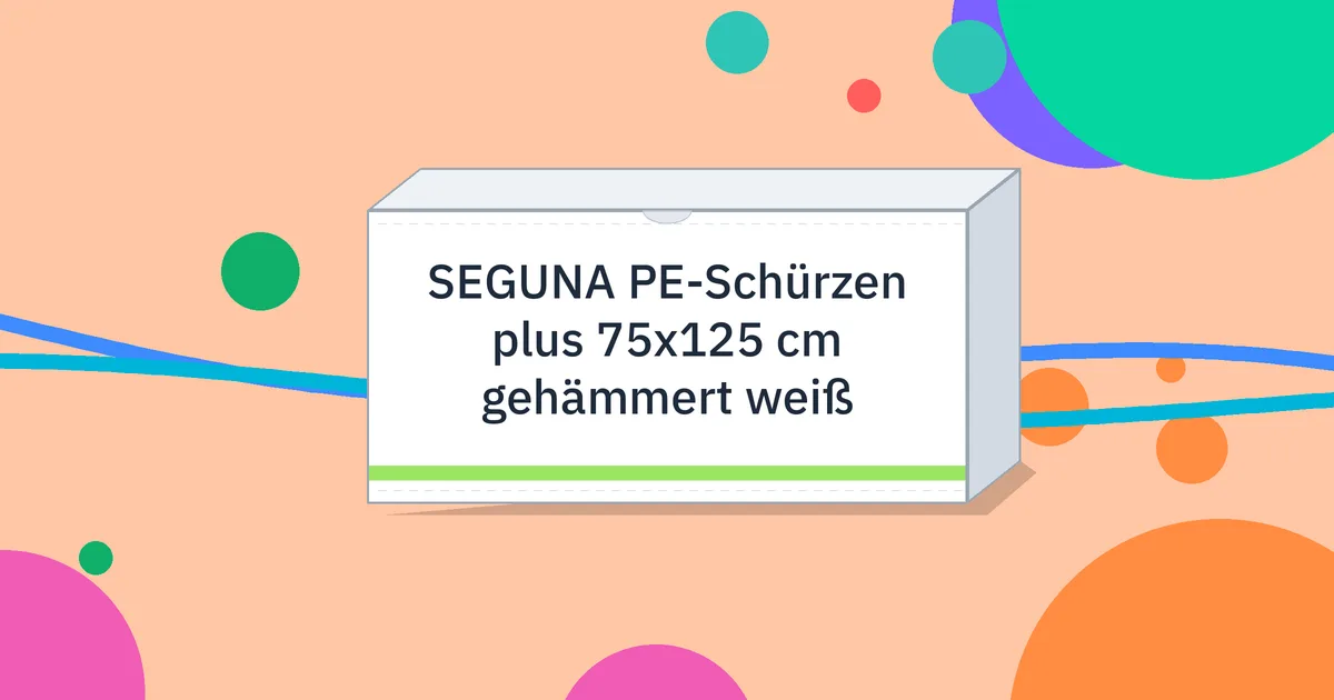 Symbolbild: Packung mit der Aufschrift SEGUNA PE-Schürzen plus 75x125 cm gehämmert weiß (PZN 13584540) – Verfügbarkeit und Bezug in Apotheken in Frankfurt am Main