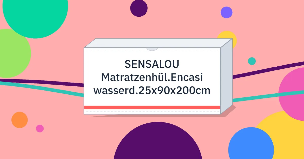 Symbolbild: Packung mit der Aufschrift SENSALOU Matratzenhül.Encasi wasserd.25x90x200cm (PZN 18302569) – Verfügbarkeit und Bezug in Apotheken in Frankfurt am Main