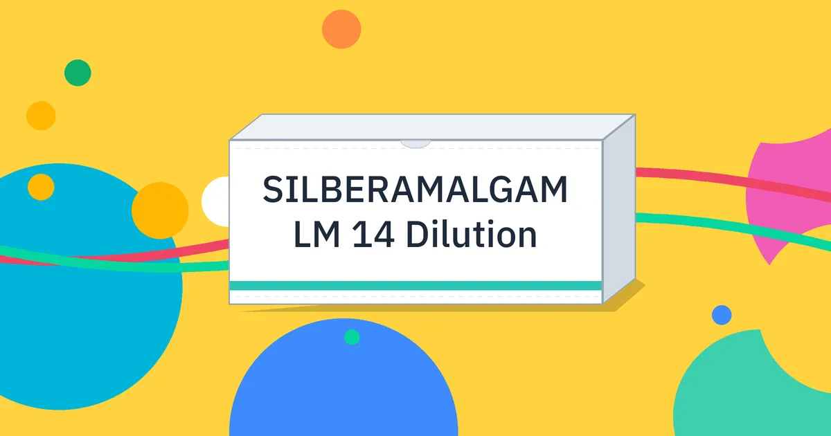 Symbolbild: Packung mit der Aufschrift SILBERAMALGAM LM 14 Dilution (PZN 13189298) – Verfügbarkeit und Bezug in Apotheken in Frankfurt am Main