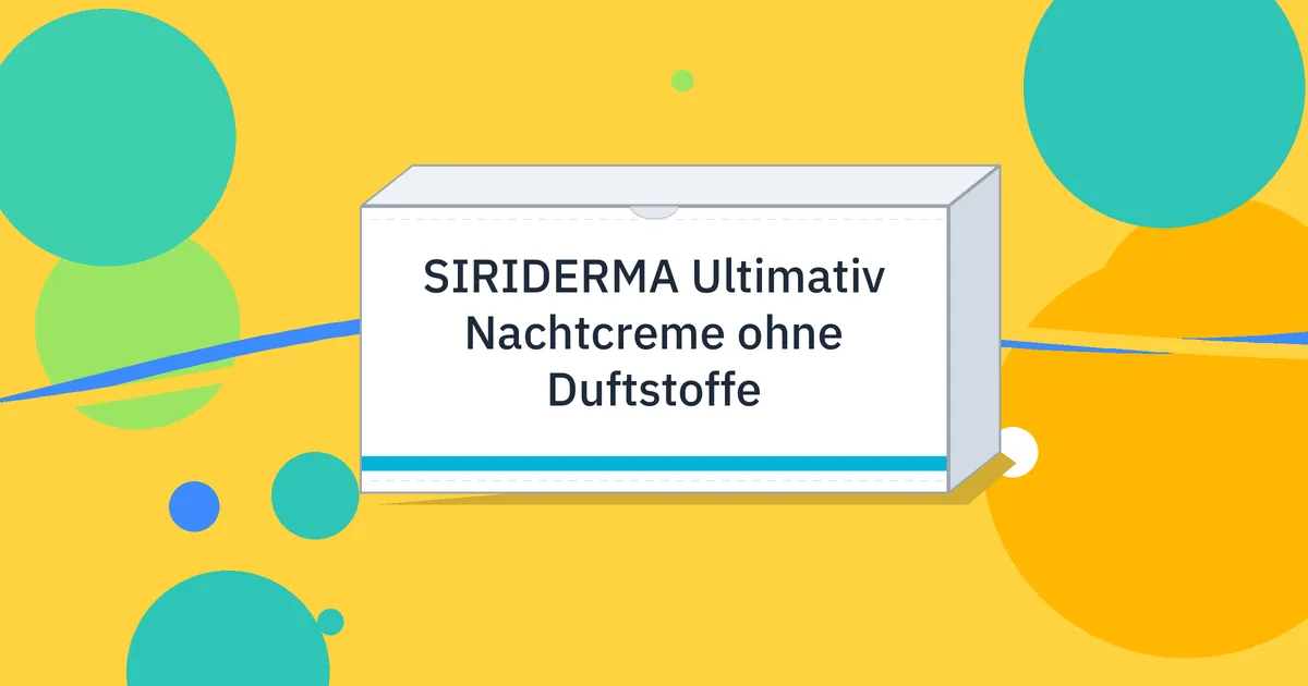 Symbolbild: Packung mit der Aufschrift SIRIDERMA Ultimativ Nachtcreme ohne Duftstoffe (PZN 17561493) – Verfügbarkeit und Bezug in Apotheken in Frankfurt am Main