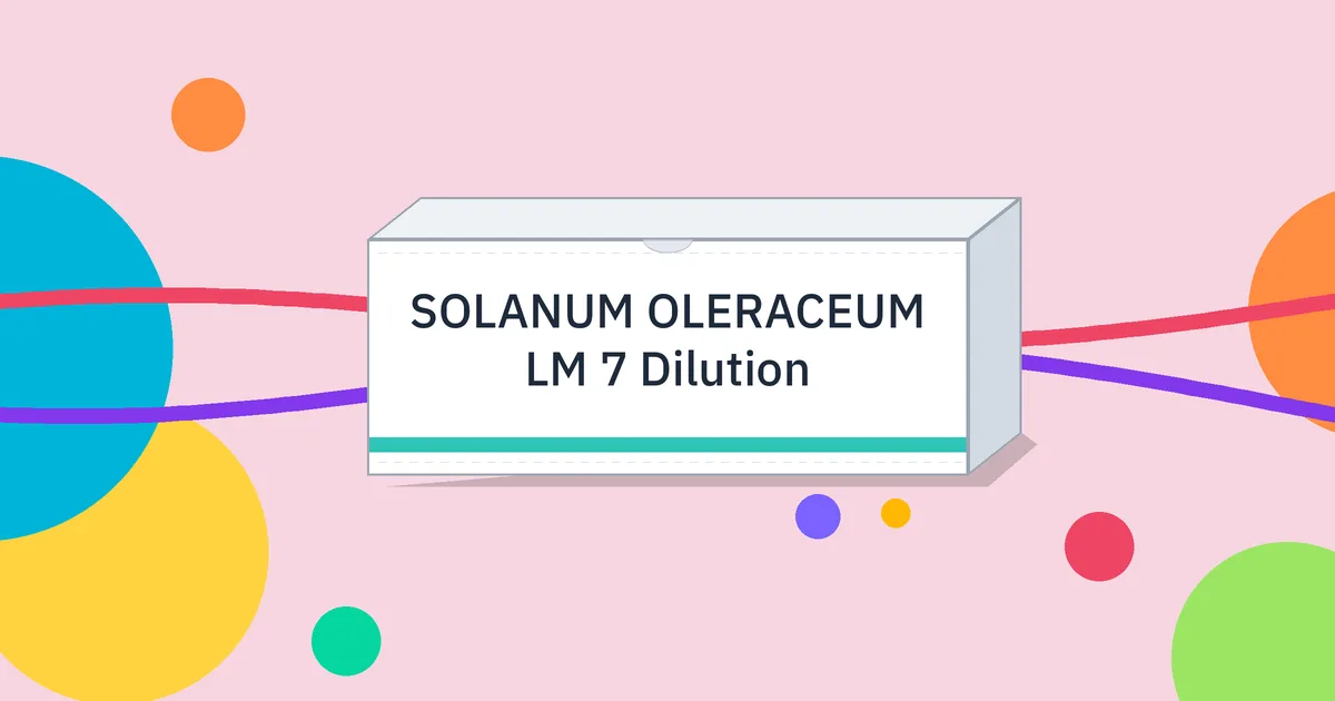 Symbolbild: Packung mit der Aufschrift SOLANUM OLERACEUM LM 7 Dilution (PZN 13193259) – Verfügbarkeit und Bezug in Apotheken in Frankfurt am Main