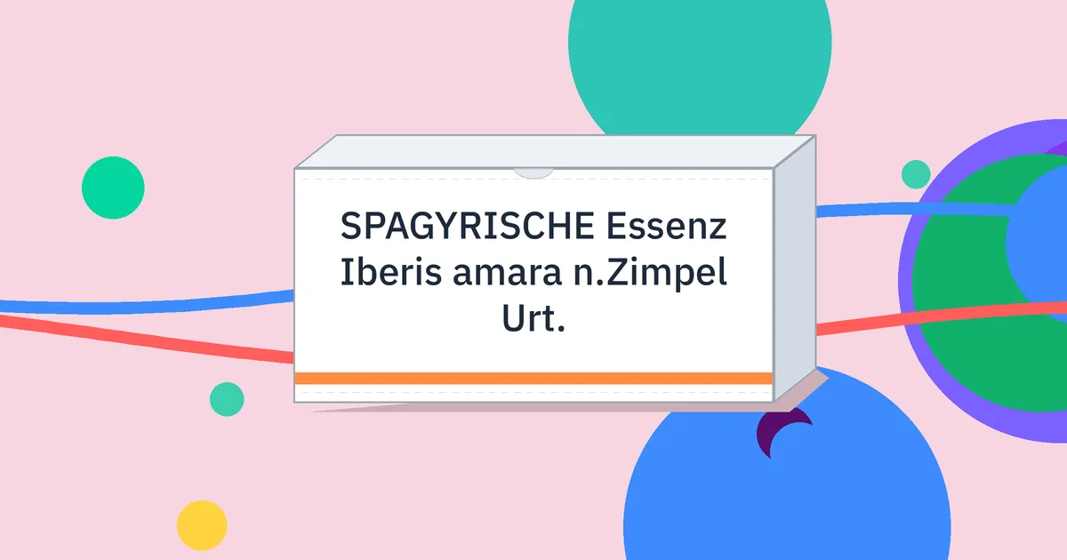 Symbolbild: Packung mit der Aufschrift SPAGYRISCHE Essenz Iberis amara n.Zimpel Urt. (PZN 10553131) – Verfügbarkeit und Bezug in Apotheken in Frankfurt am Main