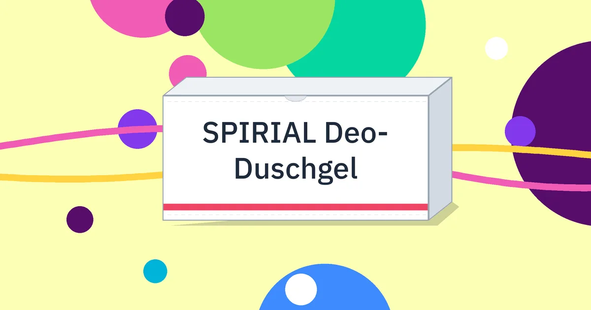 Symbolbild: Packung mit der Aufschrift SPIRIAL Deo-Duschgel (PZN 20788013) – Verfügbarkeit und Bezug in Apotheken in Frankfurt am Main