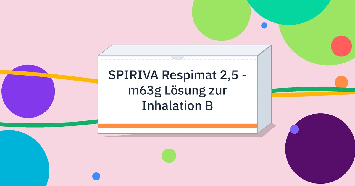 Symbolbild: Packung mit der Aufschrift SPIRIVA Respimat 2,5 -m63g Lösung zur Inhalation B (PZN 09426456) – Verfügbarkeit und Bezug in Apotheken in Frankfurt am Main