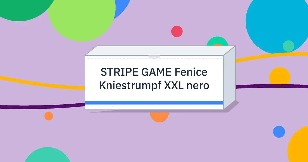 Symbolbild: Packung mit der Aufschrift STRIPE GAME Fenice Kniestrumpf XXL nero (PZN 20209400) – Verfügbarkeit und Bezug in Apotheken in Frankfurt am Main