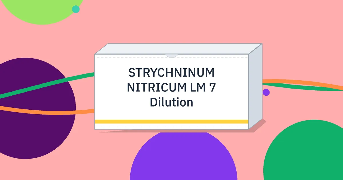 Symbolbild: Packung mit der Aufschrift STRYCHNINUM NITRICUM LM 7 Dilution (PZN 13206654) – Verfügbarkeit und Bezug in Apotheken in Frankfurt am Main