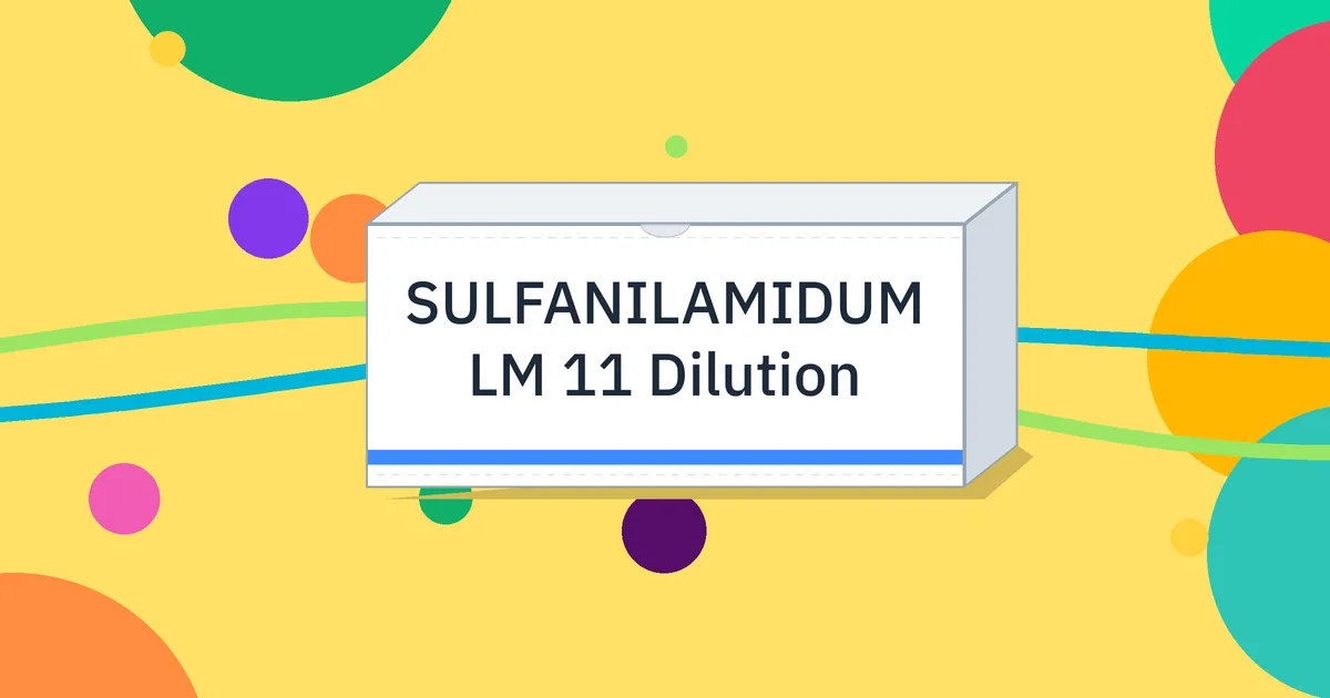 Symbolbild: Packung mit der Aufschrift SULFANILAMIDUM LM 11 Dilution (PZN 13209055) – Verfügbarkeit und Bezug in Apotheken in Frankfurt am Main