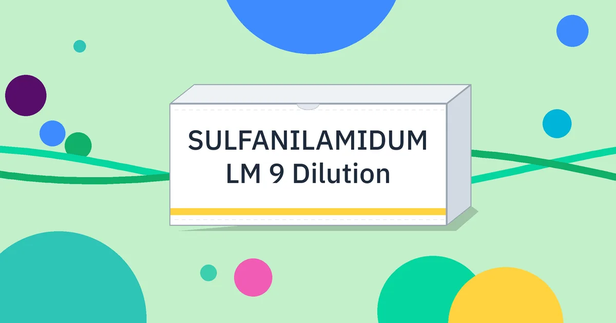 Symbolbild: Packung mit der Aufschrift SULFANILAMIDUM LM 9 Dilution (PZN 13209003) – Verfügbarkeit und Bezug in Apotheken in Frankfurt am Main