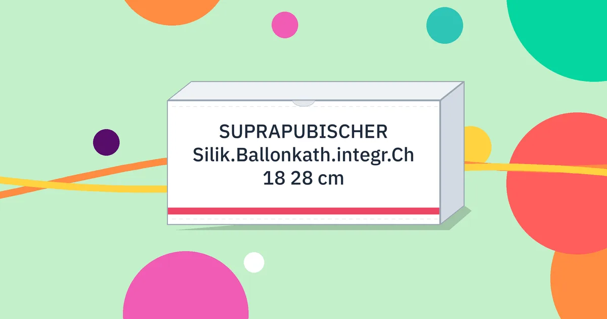 Symbolbild: Packung mit der Aufschrift SUPRAPUBISCHER Silik.Ballonkath.integr.Ch 18 28 cm (PZN 10981884) – Verfügbarkeit und Bezug in Apotheken in Frankfurt am Main