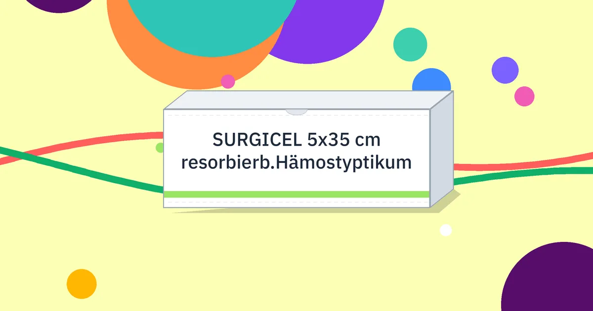 Symbolbild: Packung mit der Aufschrift SURGICEL 5x35 cm resorbierb.Hämostyptikum (PZN 18798955) – Verfügbarkeit und Bezug in Apotheken in Frankfurt am Main