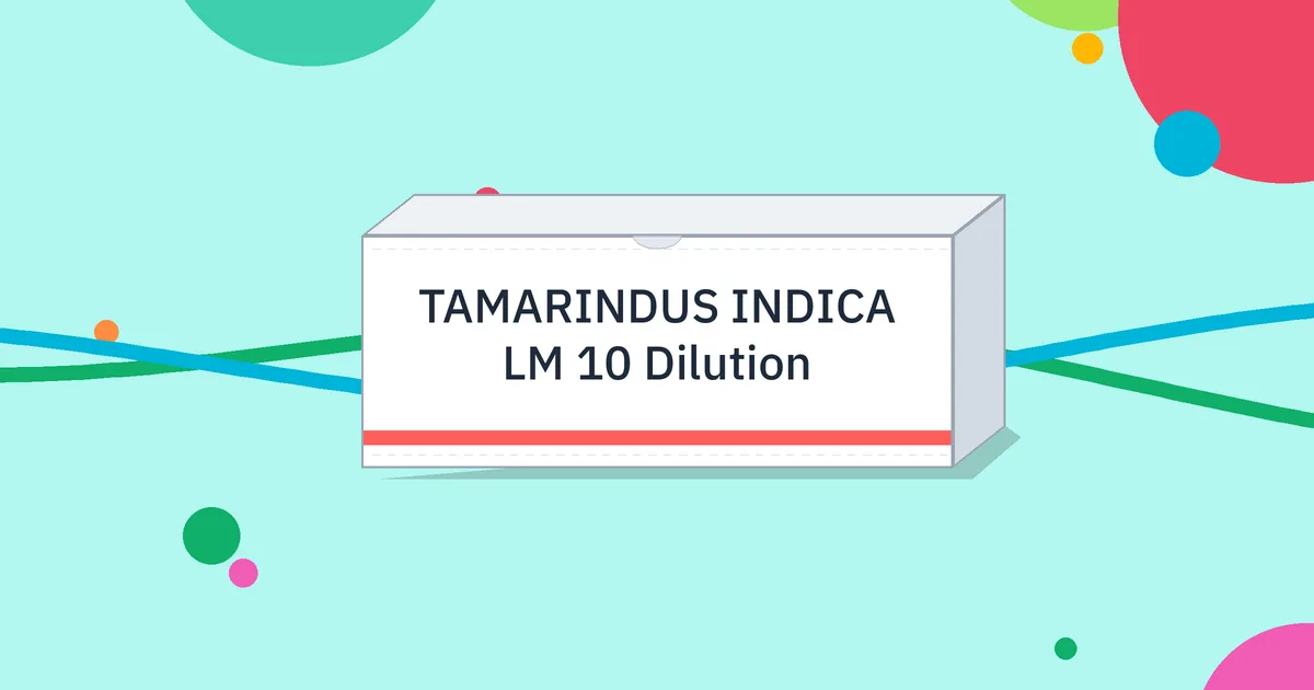 Symbolbild: Packung mit der Aufschrift TAMARINDUS INDICA LM 10 Dilution (PZN 13686341) – Verfügbarkeit und Bezug in Apotheken in Frankfurt am Main