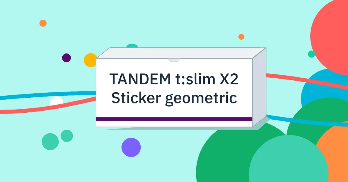 Symbolbild: Packung mit der Aufschrift TANDEM t:slim X2 Sticker geometric (PZN 19862738) – Verfügbarkeit und Bezug in Apotheken in Frankfurt am Main