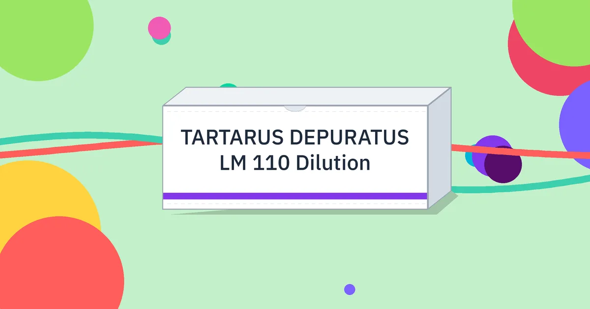 Symbolbild: Packung mit der Aufschrift TARTARUS DEPURATUS LM 110 Dilution (PZN 13688713) – Verfügbarkeit und Bezug in Apotheken in Frankfurt am Main
