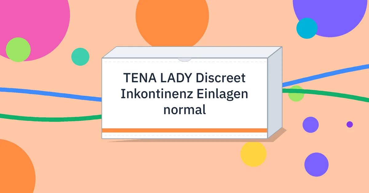 Symbolbild: Packung mit der Aufschrift TENA LADY Discreet Inkontinenz Einlagen normal (PZN 12365936) – Verfügbarkeit und Bezug in Apotheken in Frankfurt am Main