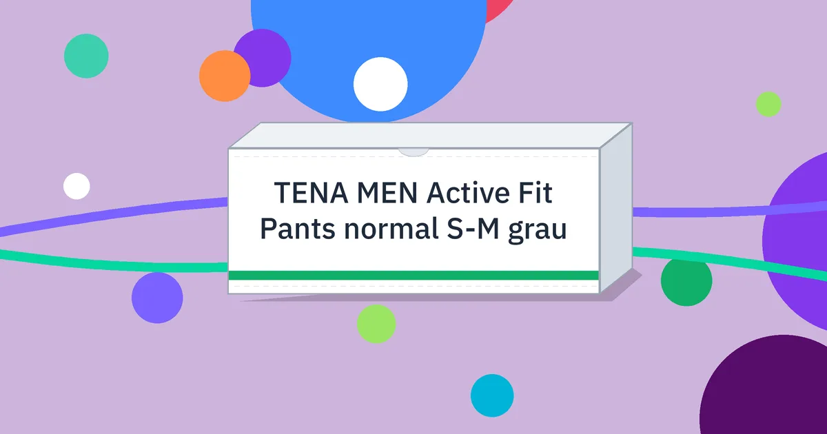 Symbolbild: Packung mit der Aufschrift TENA MEN Active Fit Pants normal S-M grau (PZN 19879905) – Verfügbarkeit und Bezug in Apotheken in Frankfurt am Main