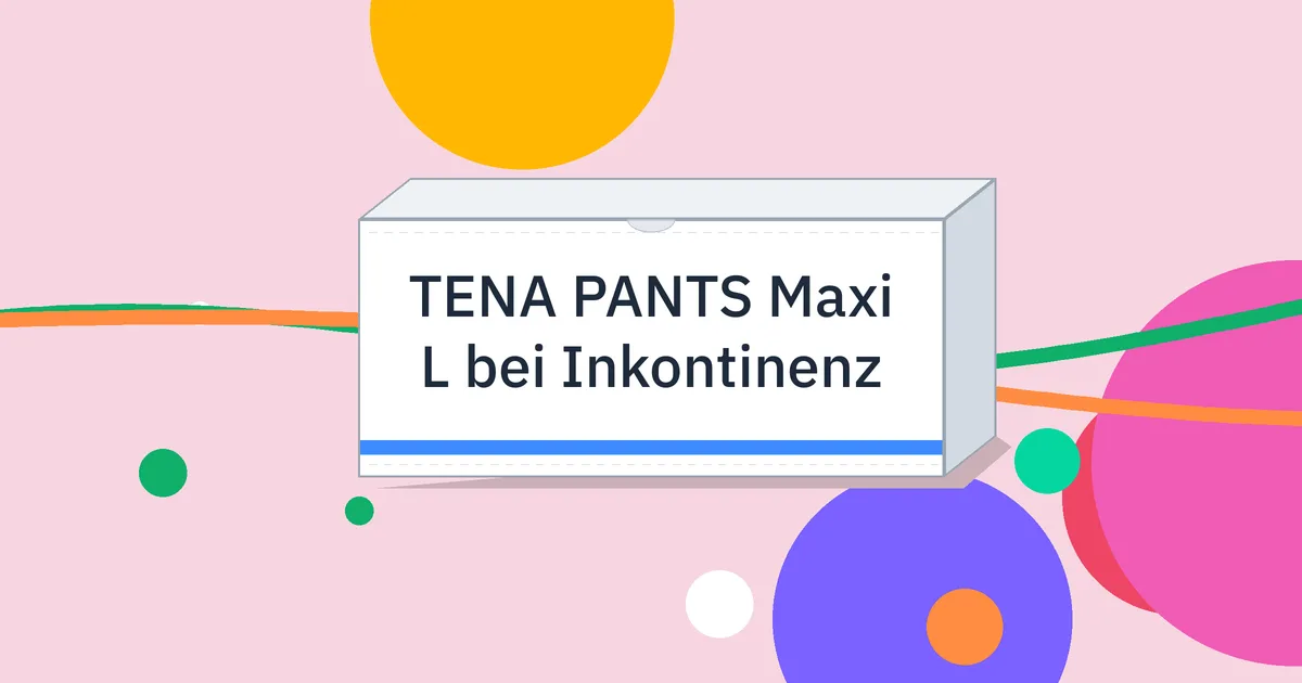 Symbolbild: Packung mit der Aufschrift TENA PANTS Maxi L bei Inkontinenz (PZN 15822133) – Verfügbarkeit und Bezug in Apotheken in Frankfurt am Main