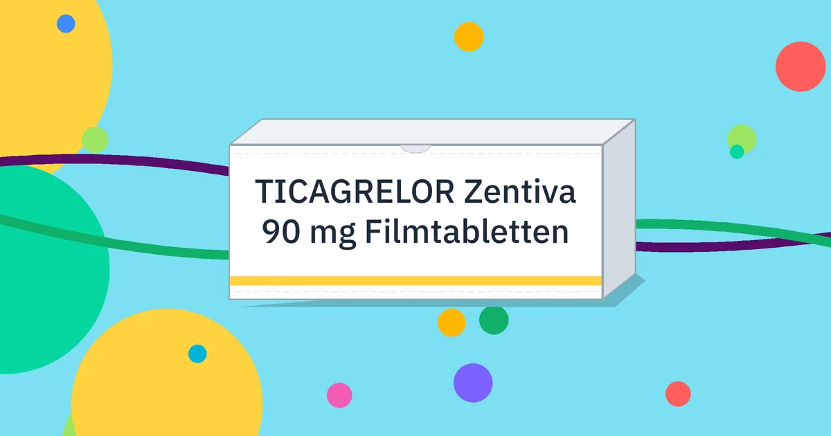 Symbolbild: Packung mit der Aufschrift TICAGRELOR Zentiva 90 mg Filmtabletten (PZN 18745315) – Verfügbarkeit und Bezug in Apotheken in Frankfurt am Main