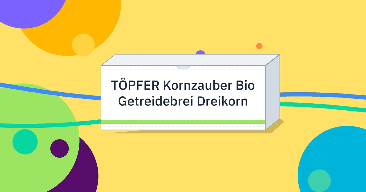 Symbolbild: Packung mit der Aufschrift TÖPFER Kornzauber Bio Getreidebrei Dreikorn (PZN 20548013) – Verfügbarkeit und Bezug in Apotheken in Frankfurt am Main