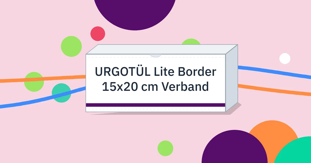 Symbolbild: Packung mit der Aufschrift URGOTÜL Lite Border 15x20 cm Verband (PZN 07750359) – Verfügbarkeit und Bezug in Apotheken in Frankfurt am Main