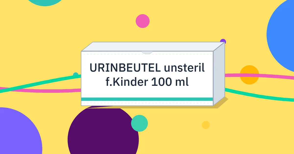 Symbolbild: Packung mit der Aufschrift URINBEUTEL unsteril f.Kinder 100 ml (PZN 17531090) – Verfügbarkeit und Bezug in Apotheken in Frankfurt am Main