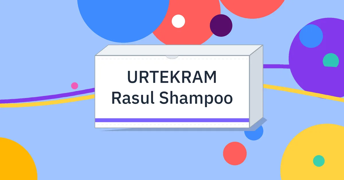 Symbolbild: Packung mit der Aufschrift URTEKRAM Rasul Shampoo (PZN 18820666) – Verfügbarkeit und Bezug in Apotheken in Frankfurt am Main