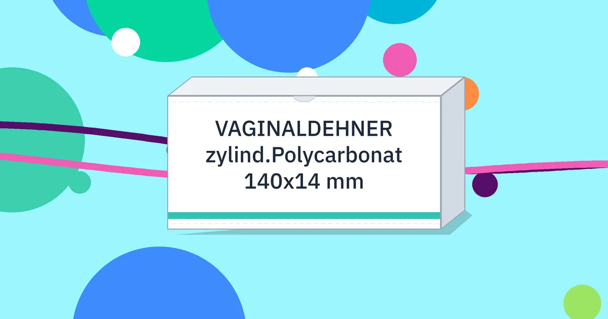 Symbolbild: Packung mit der Aufschrift VAGINALDEHNER zylind.Polycarbonat 140x14 mm (PZN 04021559) – Verfügbarkeit und Bezug in Apotheken in Frankfurt am Main
